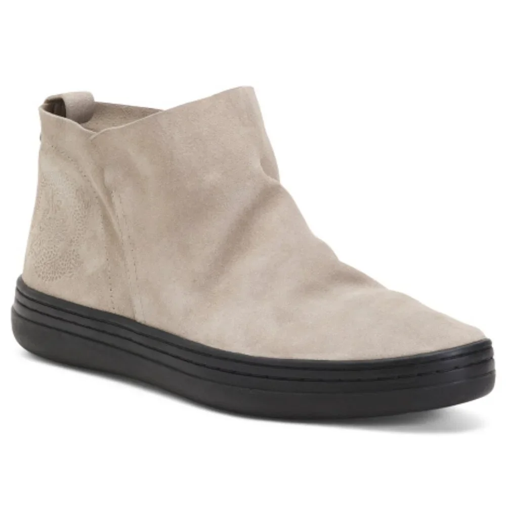 Natori | Shoes | Natori Suede Dragon Ankle Booties In Sandstone | Poshmark